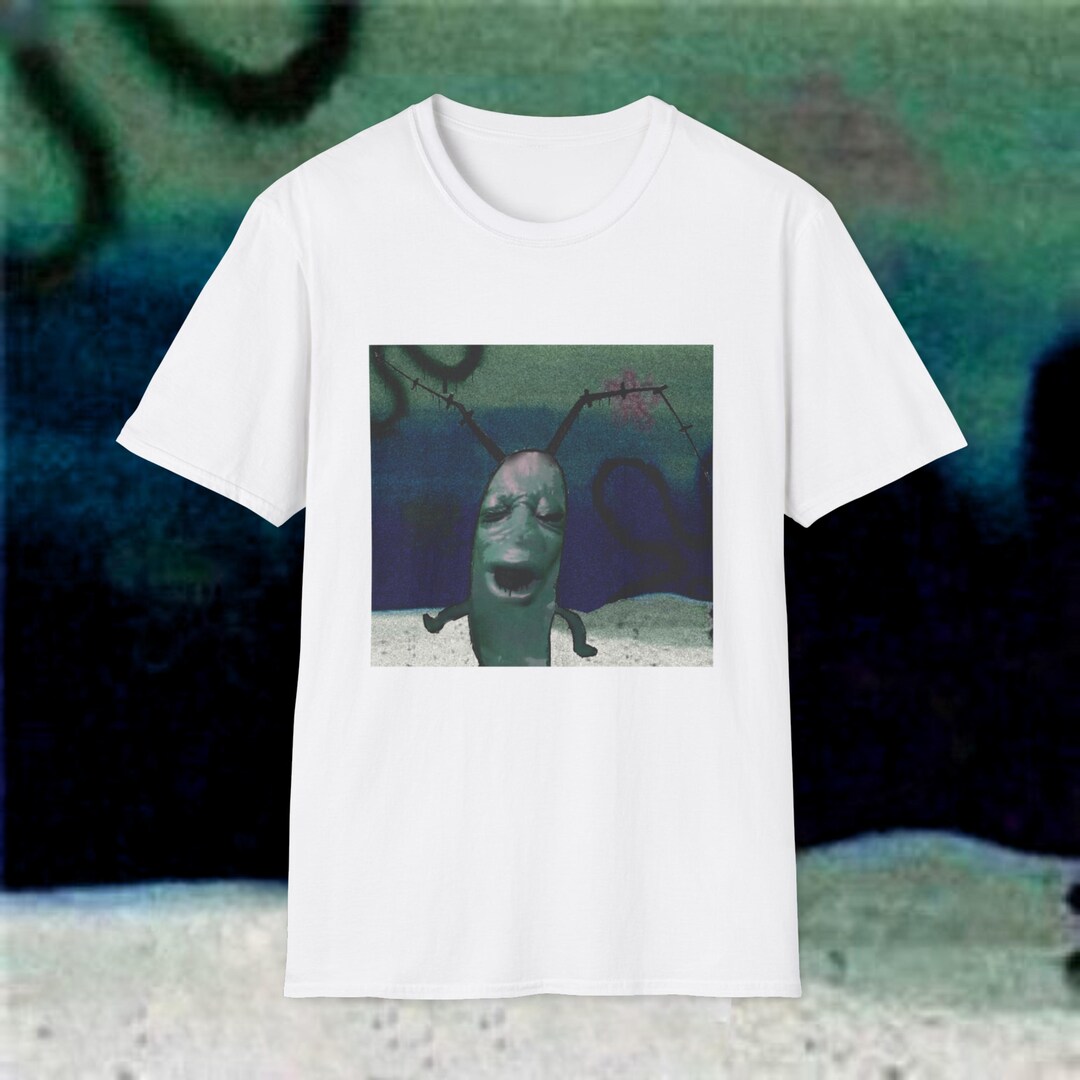 Cursed Plankton Meme T-shirt, Funny Plankton Moaning Brainrot Graphic ...