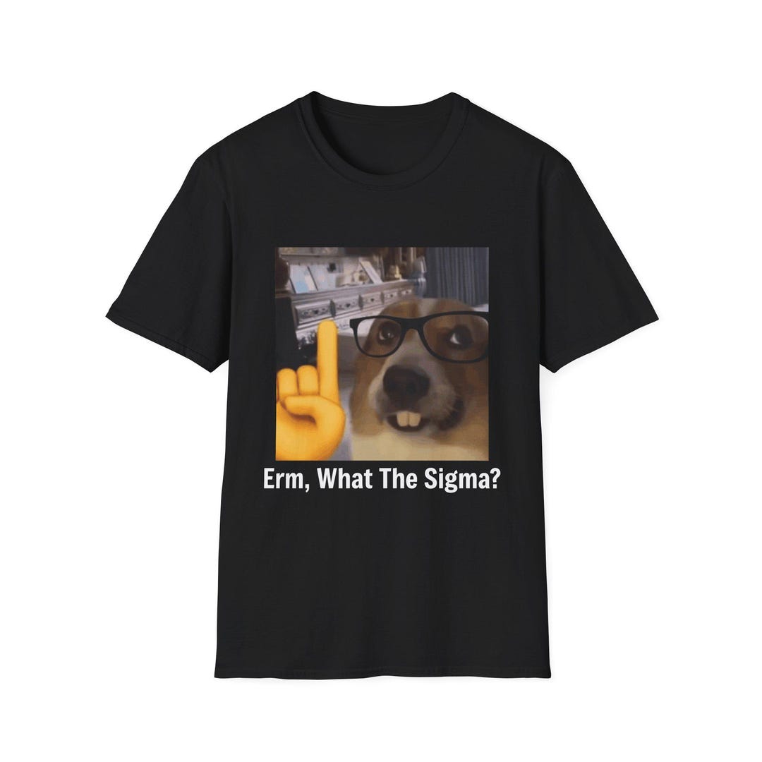 Erm What the Sigma Funny Meme T-shirt, Goofy Nerd Emoji Dog Shirt, Uum ...