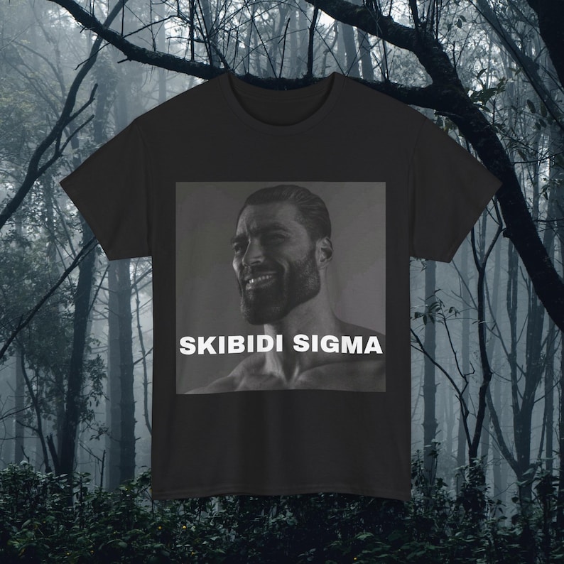 Skibidi Sigma T-shirt, Gigachad Meme Shirt, Funny Brainrot Tshirt ...