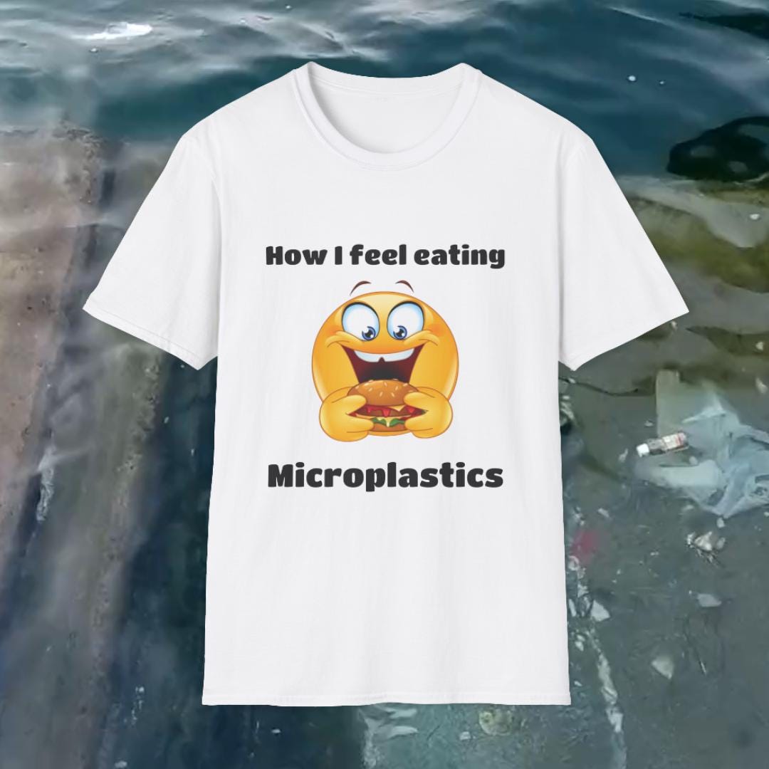 Eating Microplastics Funny Meme T-shirt, Goofy Eating Emoji Cursed T ...
