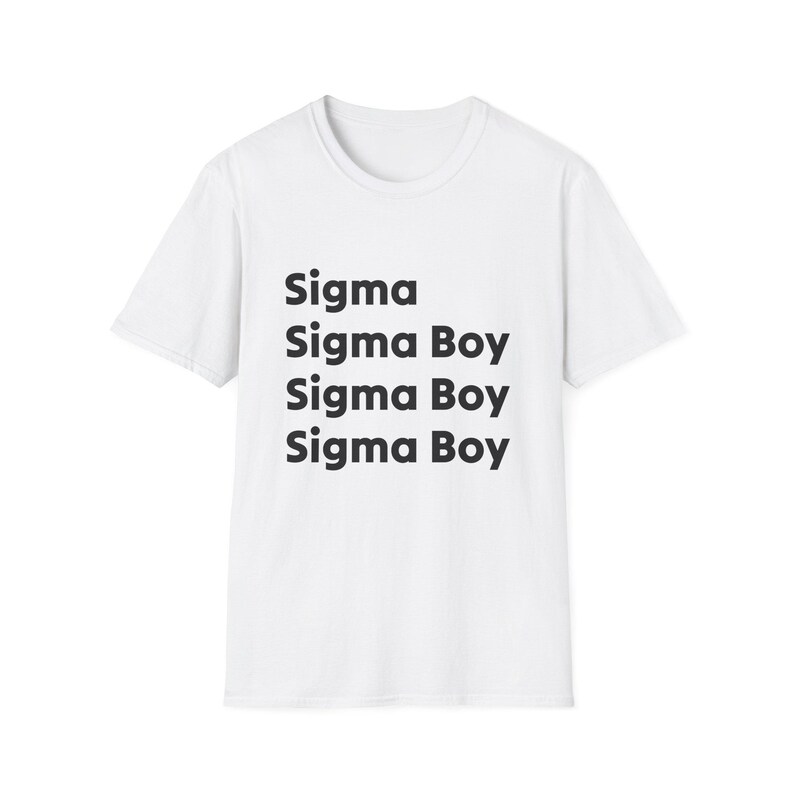 Sigma Boy T-shirt Funny Male Sigma Song Trend Graphic Tee Tiktok ...