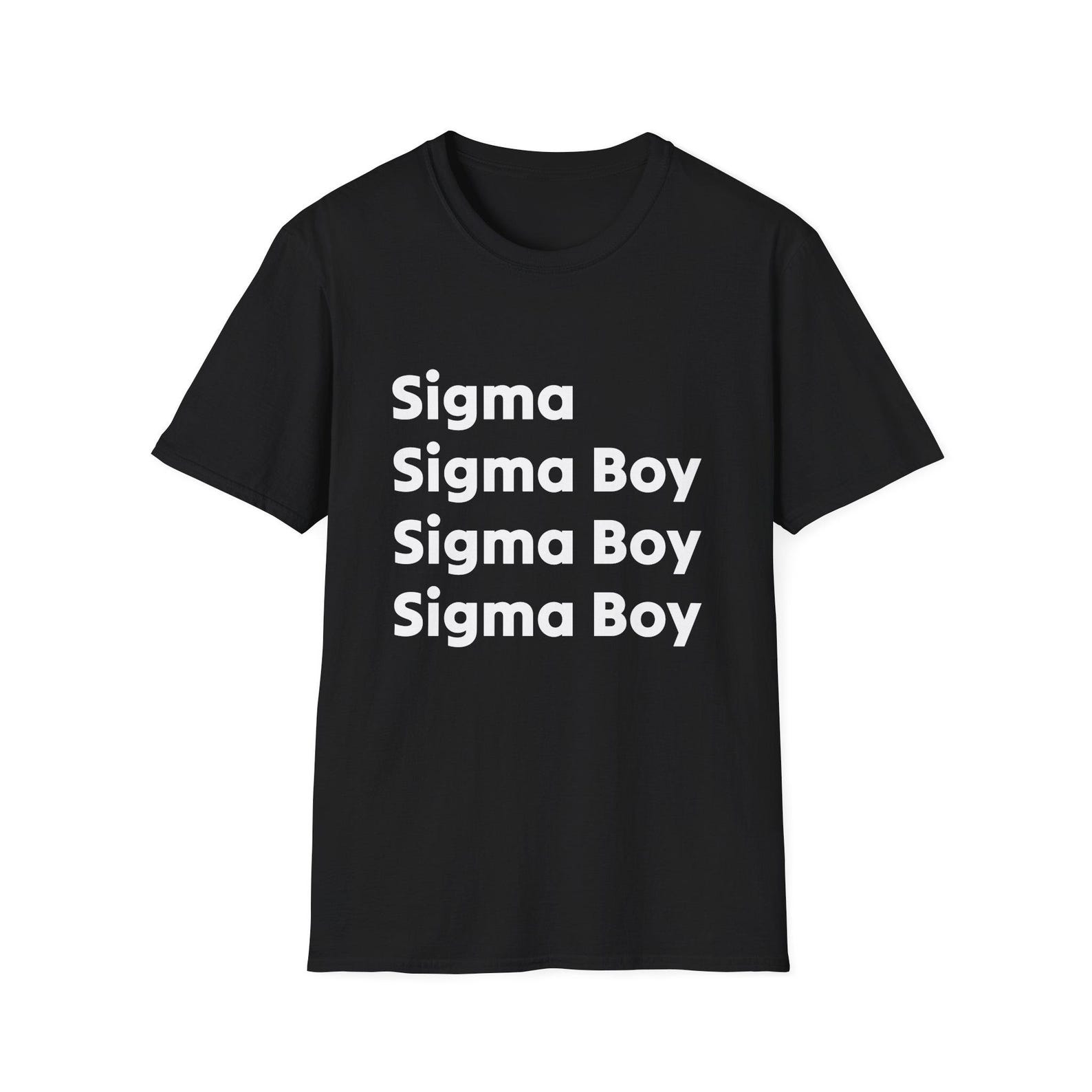 Sigma Boy T-shirt Funny Male Sigma Song Trend Graphic Tee Tiktok ...