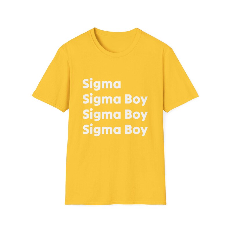 Sigma Boy T-shirt Funny Male Sigma Song Trend Graphic Tee Tiktok ...
