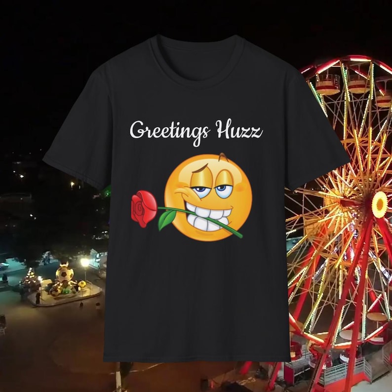 Greetings Huzz Romantic Emoji Meme T-shirt, Bruzz Goofy Emoji Shirt ...