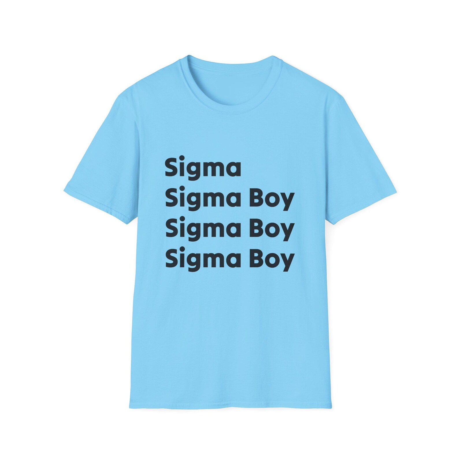 Sigma Boy T-shirt Funny Male Sigma Song Trend Graphic Tee Tiktok ...