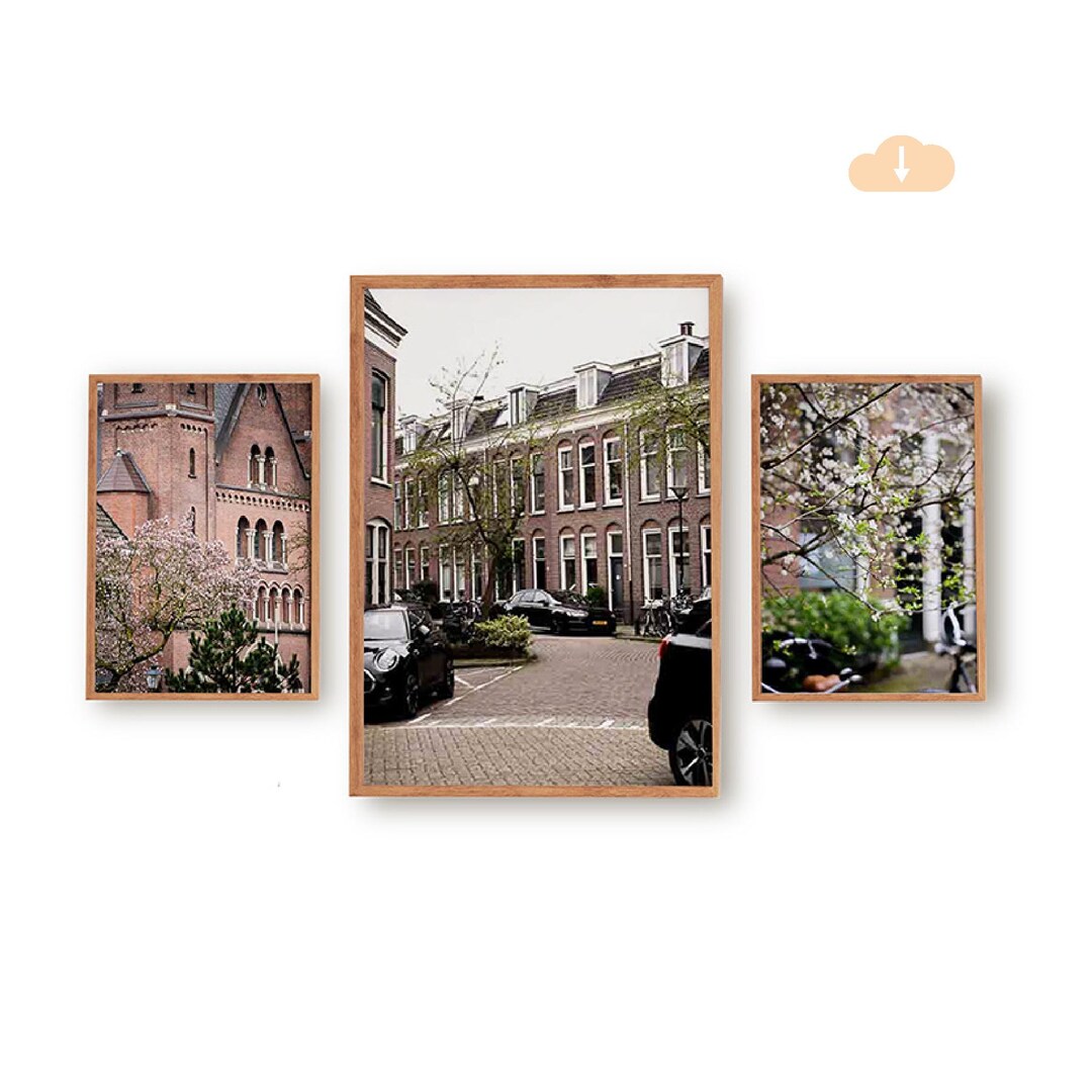 Set of 3 Travel Prints - Utrecht in the Spring - Digital Download - Etsy
