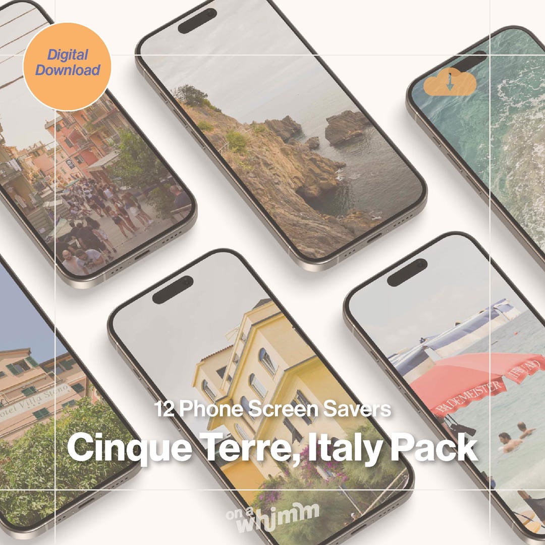 Phone Screensavers - Cinque Terre Italy Pack - Etsy