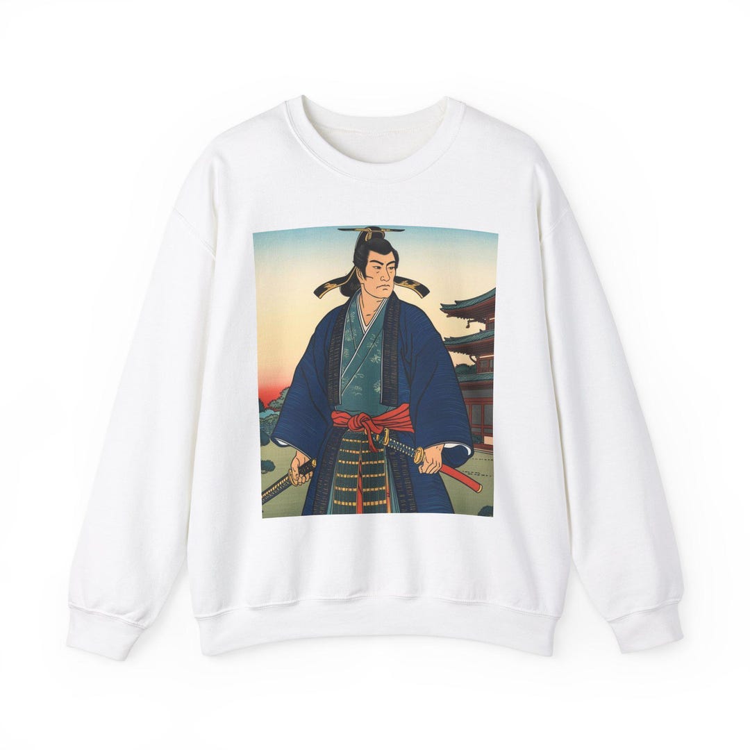 Samurai Standing in Edo Period Unisex Sweatshirt, Japanese Warrior ...