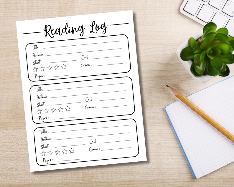 Printable Reading Logs, Reading Tracker, Book Tracker, Book Log ...