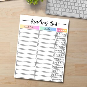 Printable Reading Logs, Reading Tracker, Book Tracker, Book Log ...
