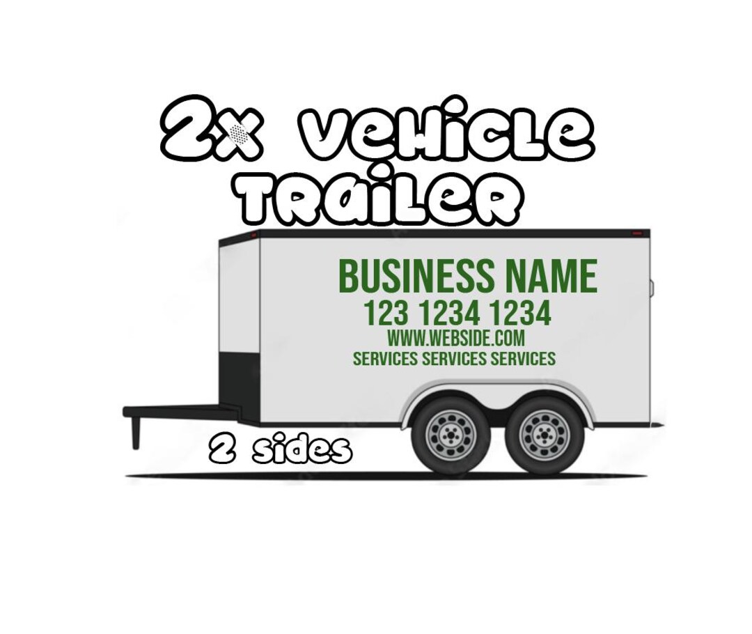 Business Trailer Logo Vinyl Decals Sticker Truck Lettering Sign ...
