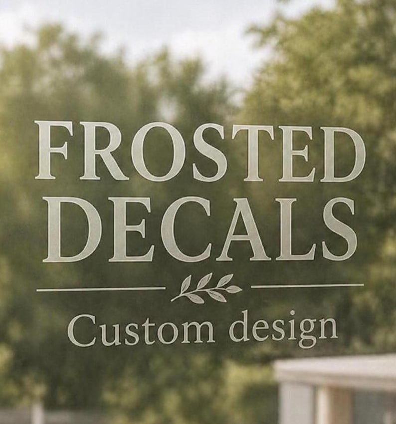 Frosted Window Decals | Frosted Storefront Logo Sticker and Business ...