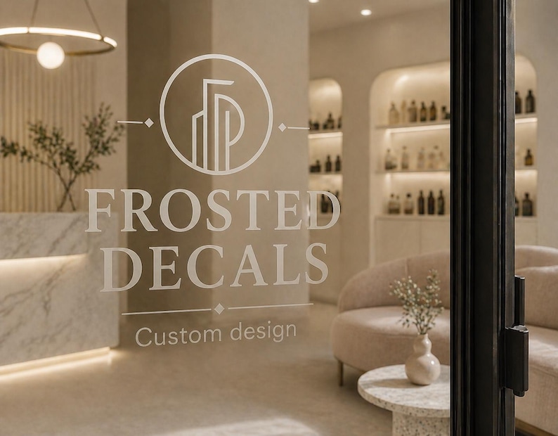 Frosted Window Decals | Frosted Storefront Logo Sticker and Business ...