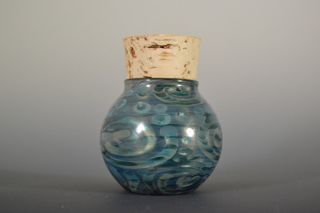 Hand Blown Glass Jar - Trippy Bud Jar - Heady Handblown Glass Jar ...