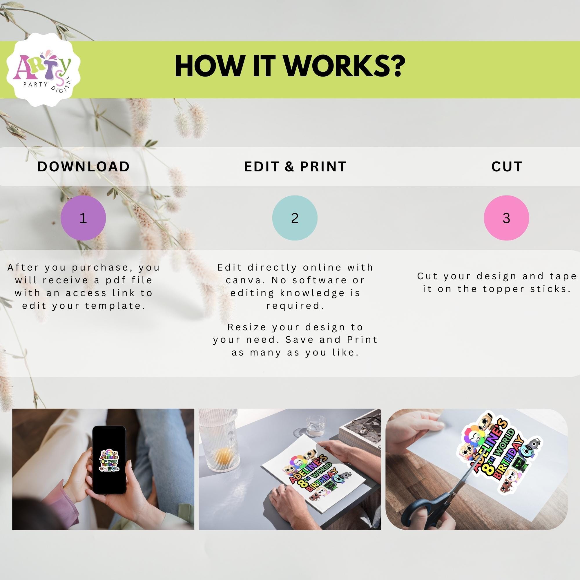 Dan-dy World Birthday Cake Topper, Editable Cake Toppers, Dan-dy World ...