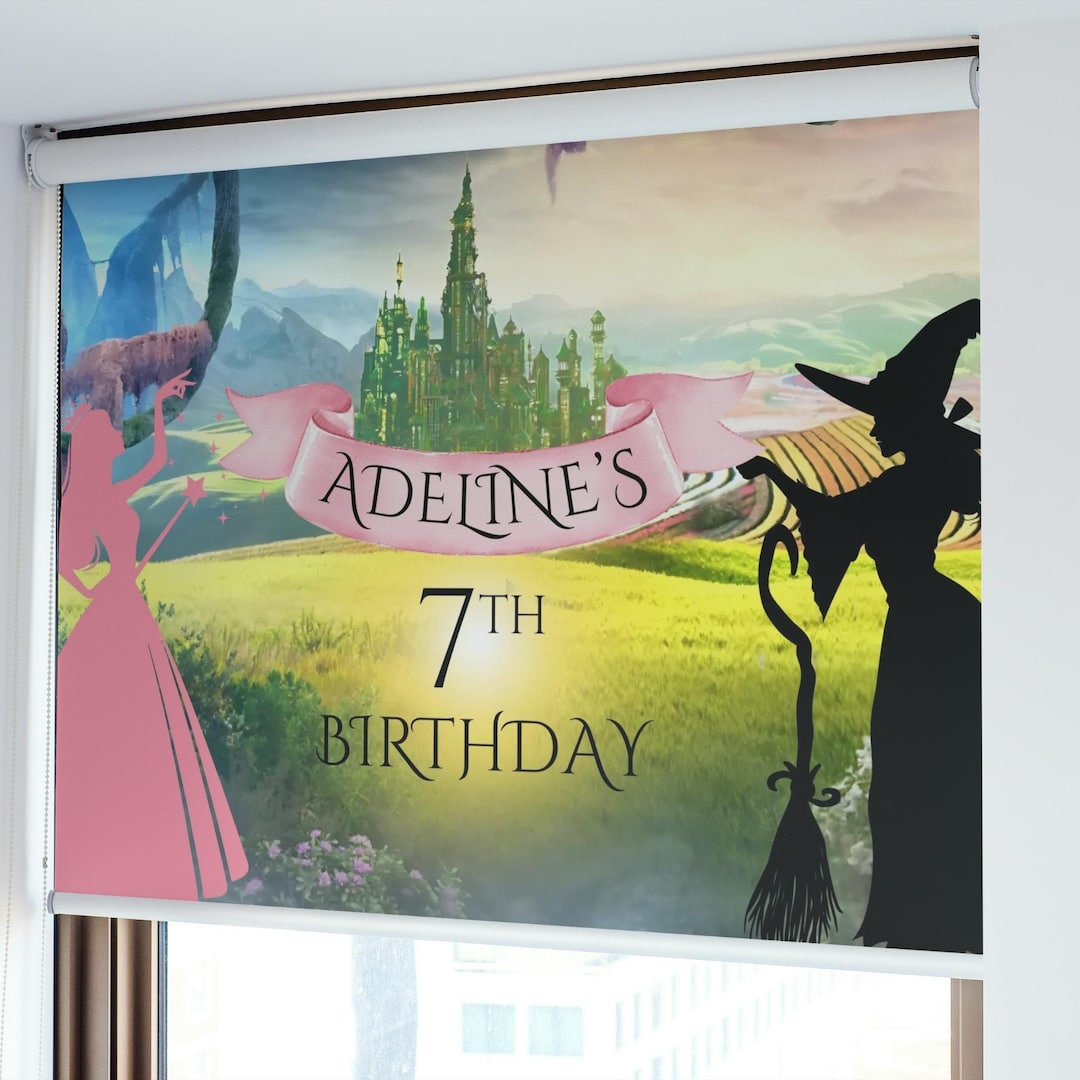 Wicked Birthday Backdrop, Wicked Party Background, Defy Gravity, Wizard ...
