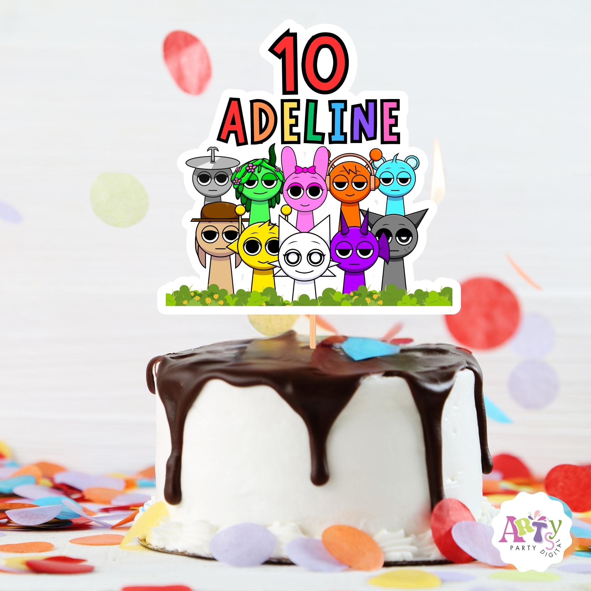 Prunki Birthday Cake Topper: Editable Party Decoration (digital) - Etsy