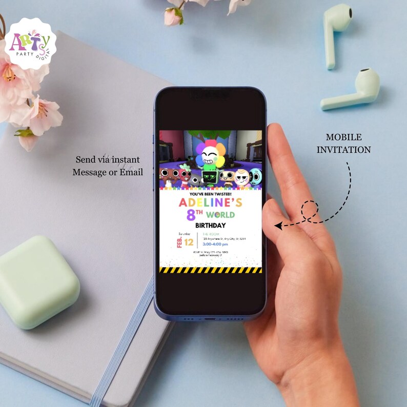 Dandy's World Birthday Invitation: Editable Party Template (digital ...