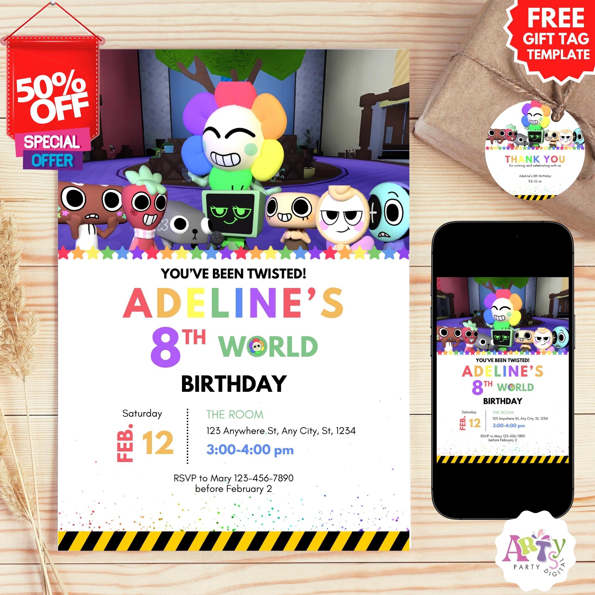 Dandy's World Birthday Invitation: Editable Party Template (digital ...