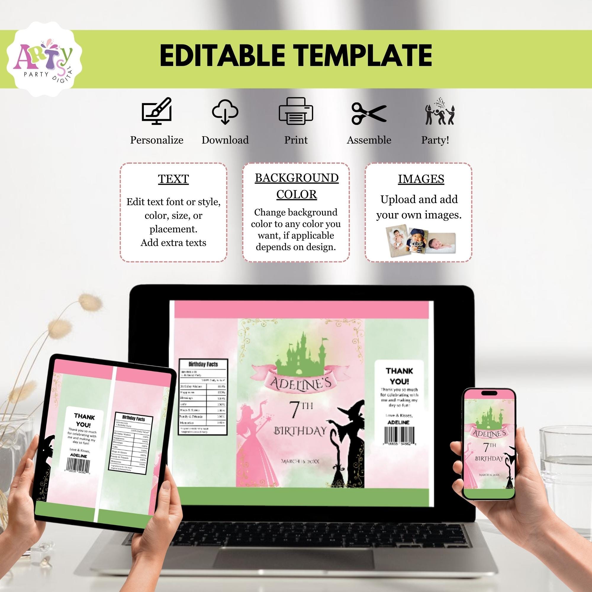 Wicked Birthday Chip Bag, Wicked Party Souvenir, Defy Gravity, Wizard ...