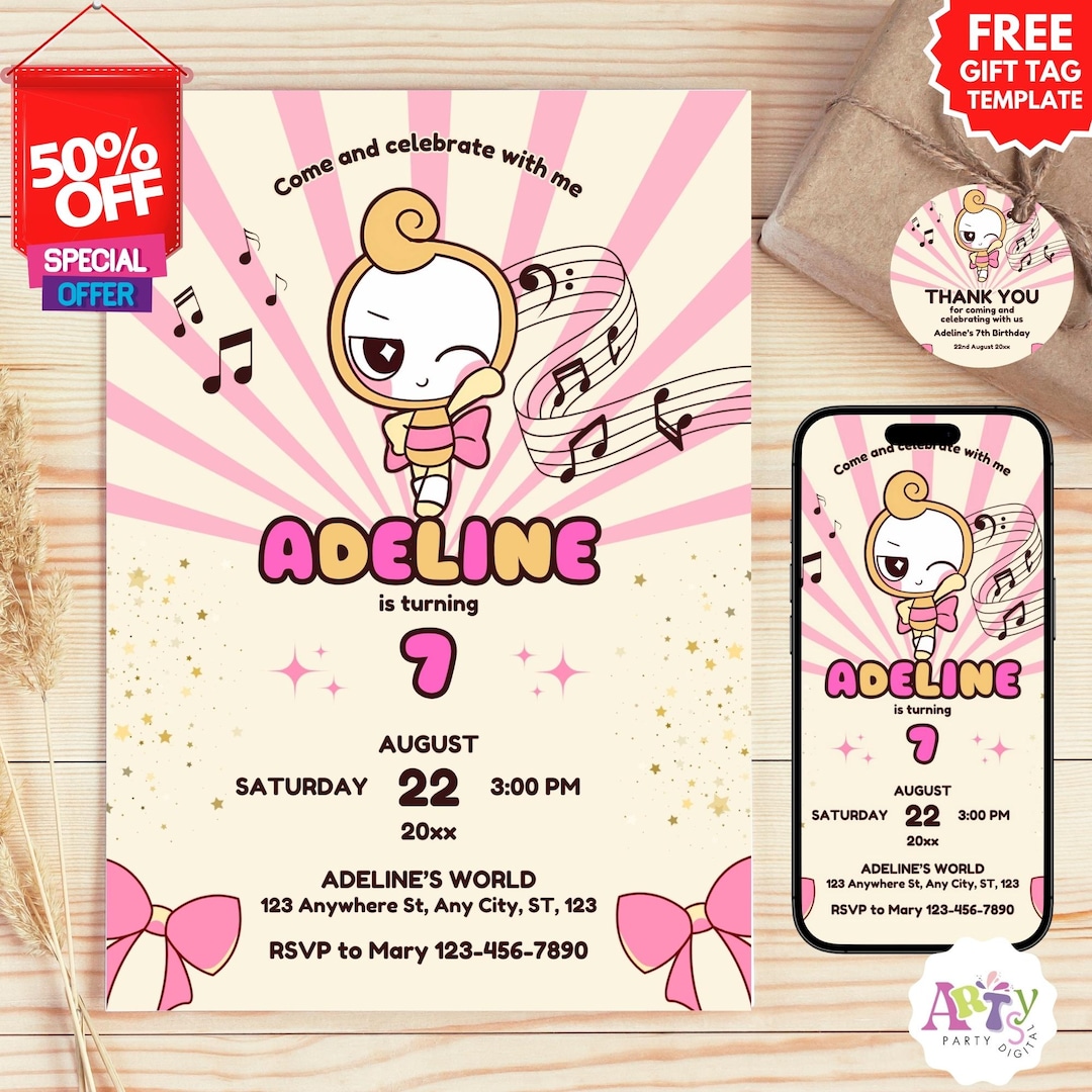 Dandy's World Birthday Invitation: Editable Cartoon Party (digital ...