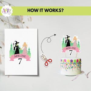 Editable Wicked Cake Topper: Elphaba and Glinda Party (digital Template ...
