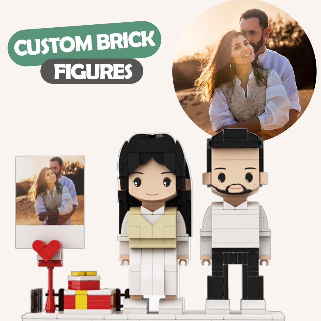 Custom Brick Minifigure Set, Personalized Photo Gift - Etsy