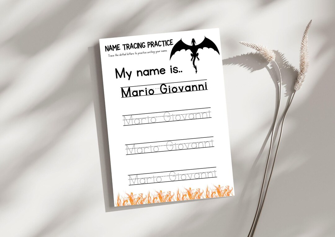 Name Tracing Worksheet Learn to Write Your Name School Kids Little Kids ...