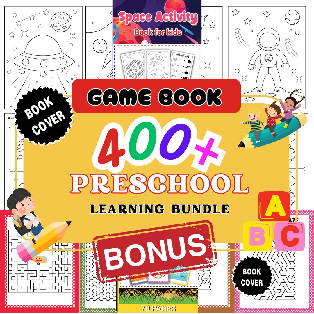 Preschool Learning Worksheets Bundle for Kindergarten, Printable ...