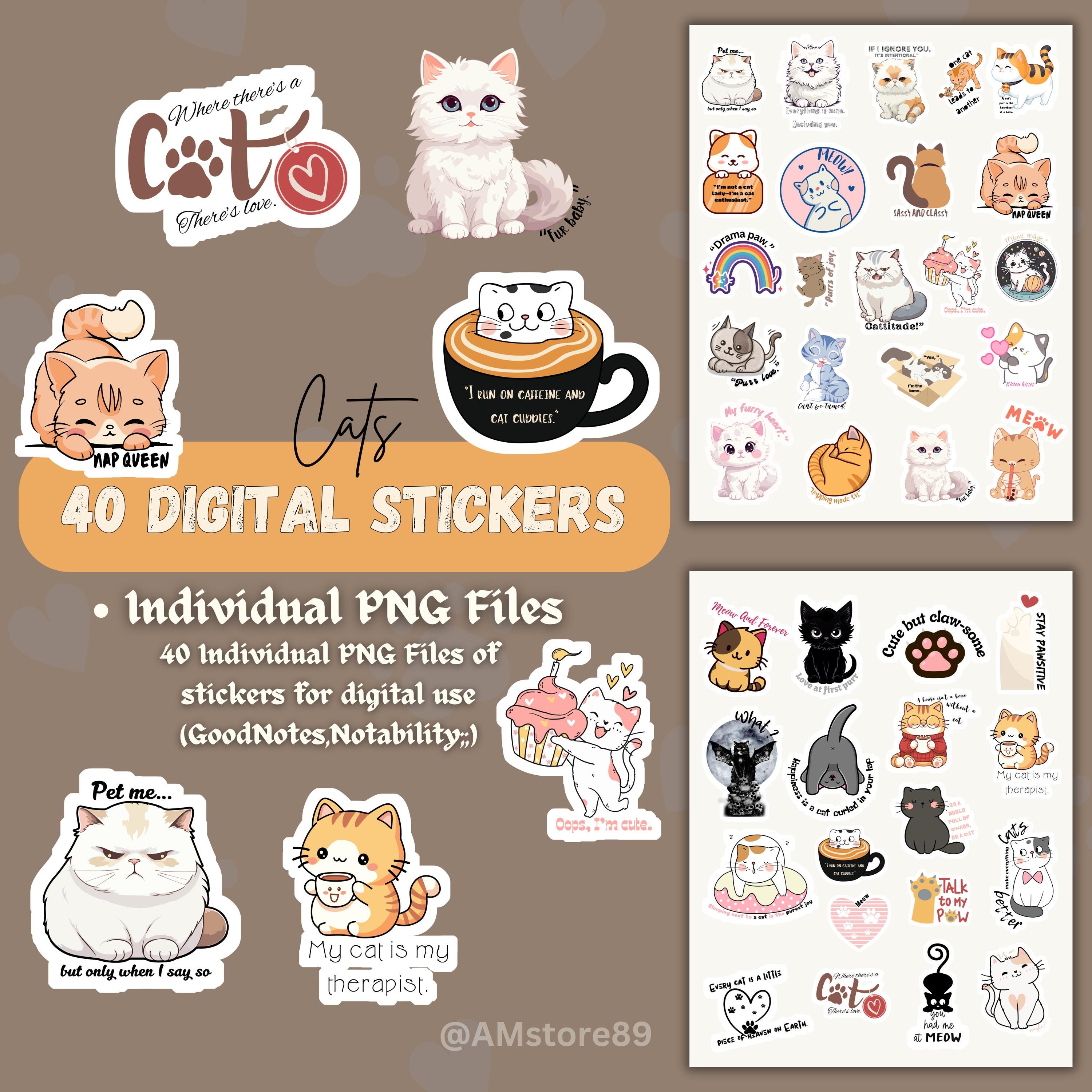 40 Quirky Cats Clipart PNG Funny Cat Clipart Funny Elongated ...