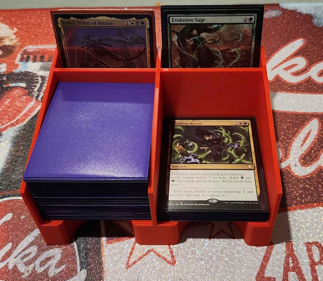 3D Printed MTG Card Tray - Library, Graveyard, and Exile Piles ...