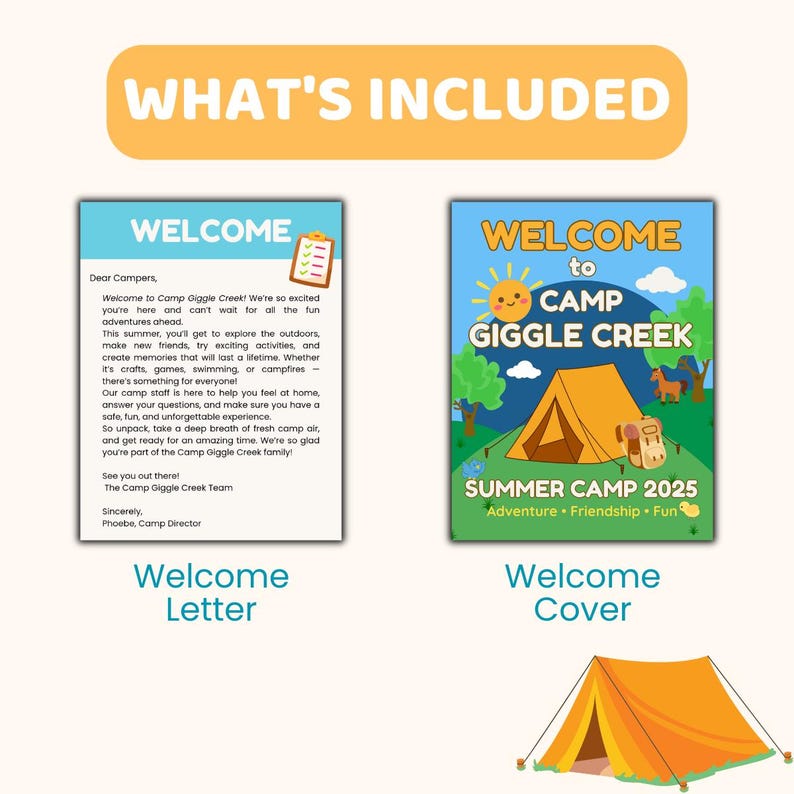 Summer Camp Welcome Packet | Editable Canva Template | 7 Pages | A4 ...