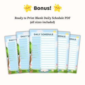 Spring Daycare Daily Schedule: Editable Canva Printable (5 Sizes) - Etsy