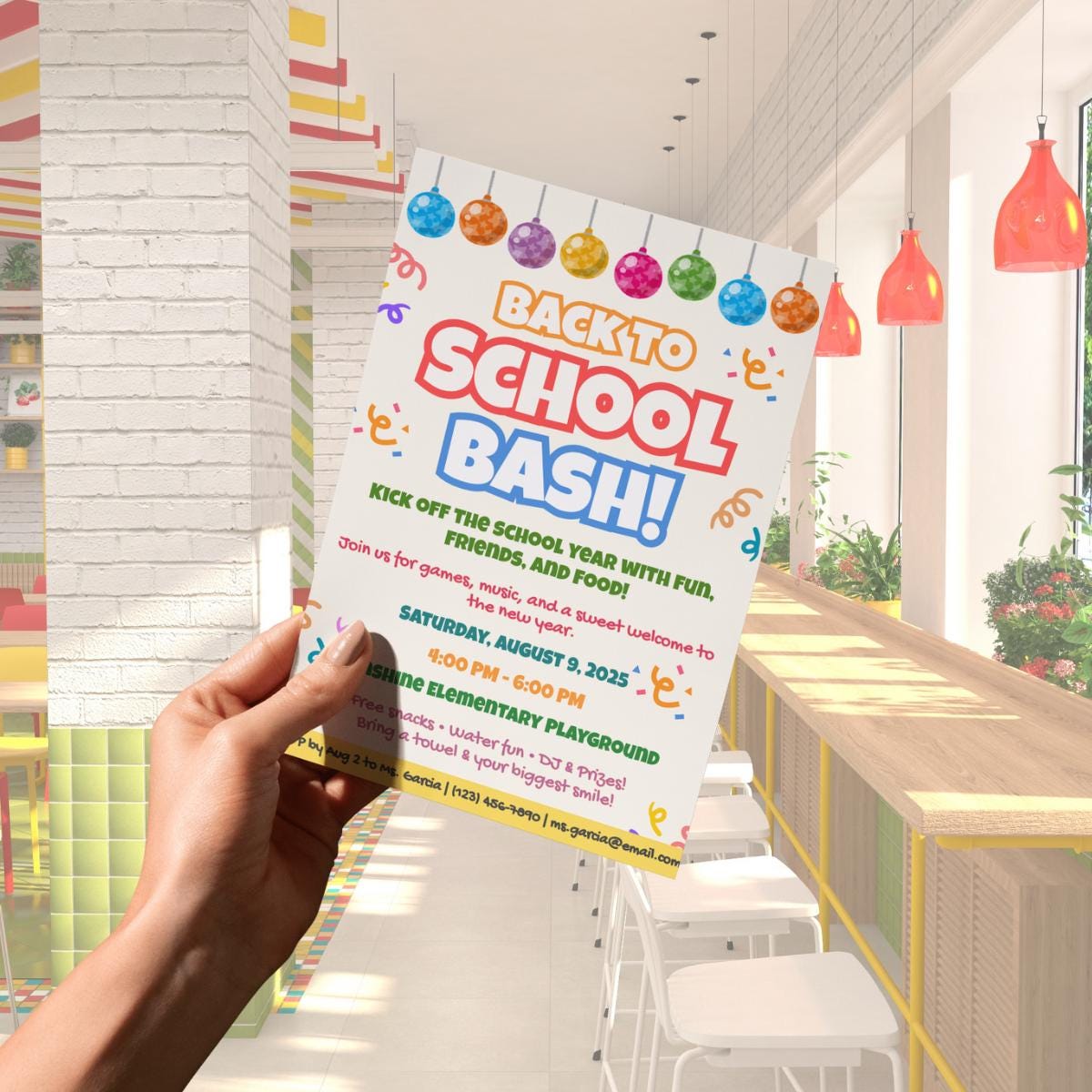 Back to School Bash Invitation Canva Template Editable School Event ...