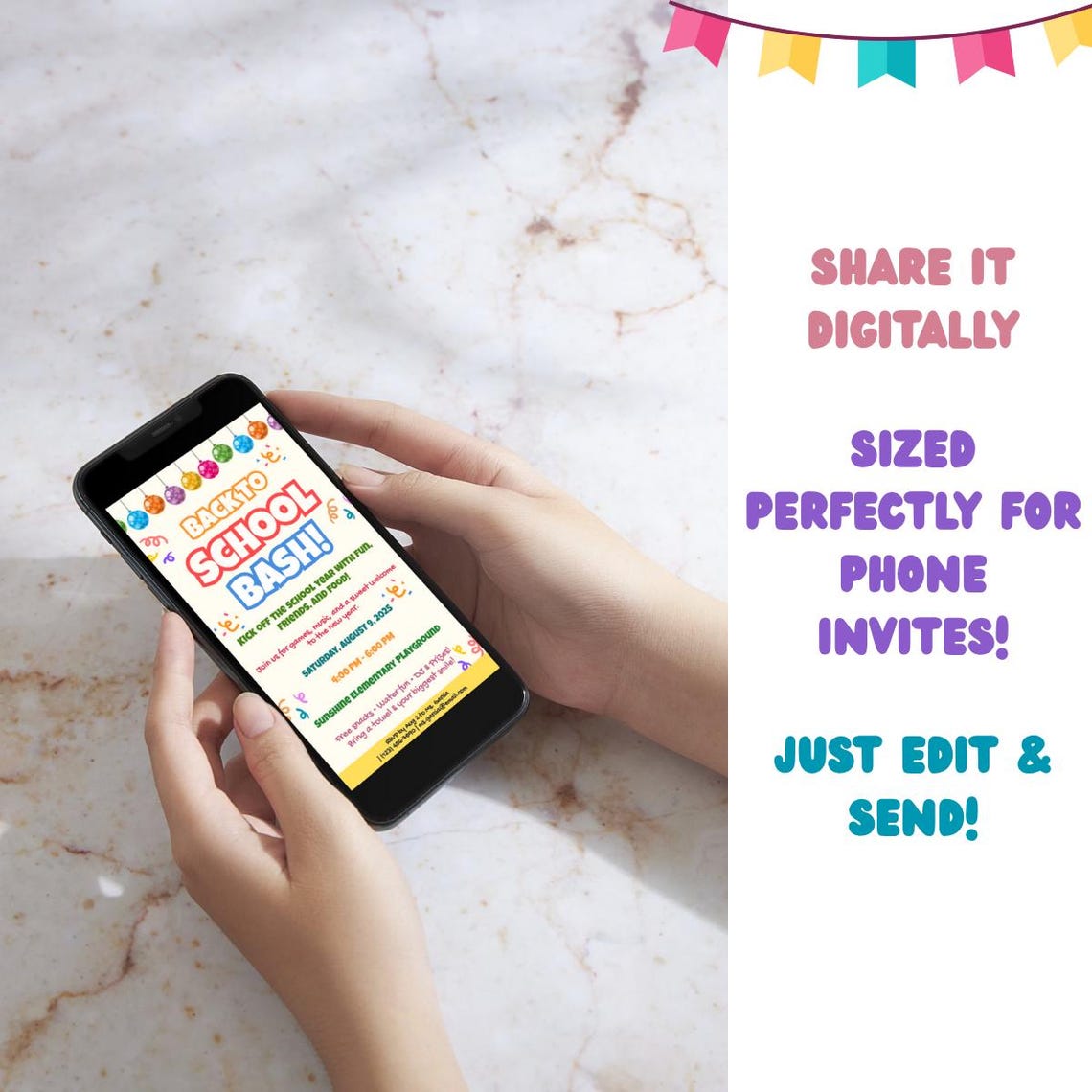 Back to School Bash Invitation Canva Template Editable School Event ...