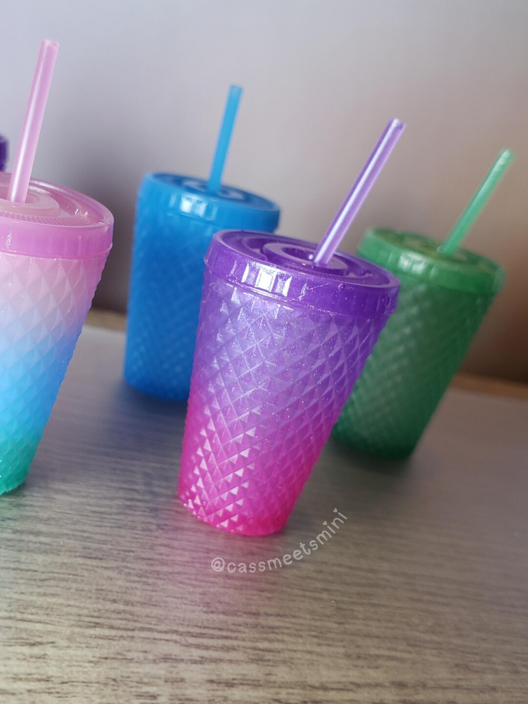 Mini "starbuzz" Cold Cup (pink/purple Ombre) 3 Pc Set: (cup+straw+lid ...