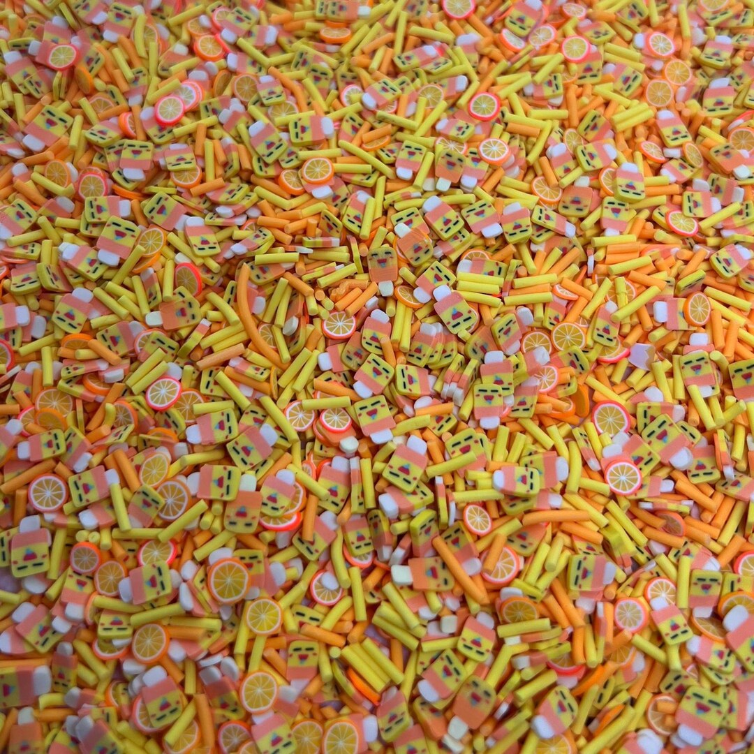 Summer Orange Popsicle Day Mix Ice Cream Orangeade Nail Resin Art Lip ...