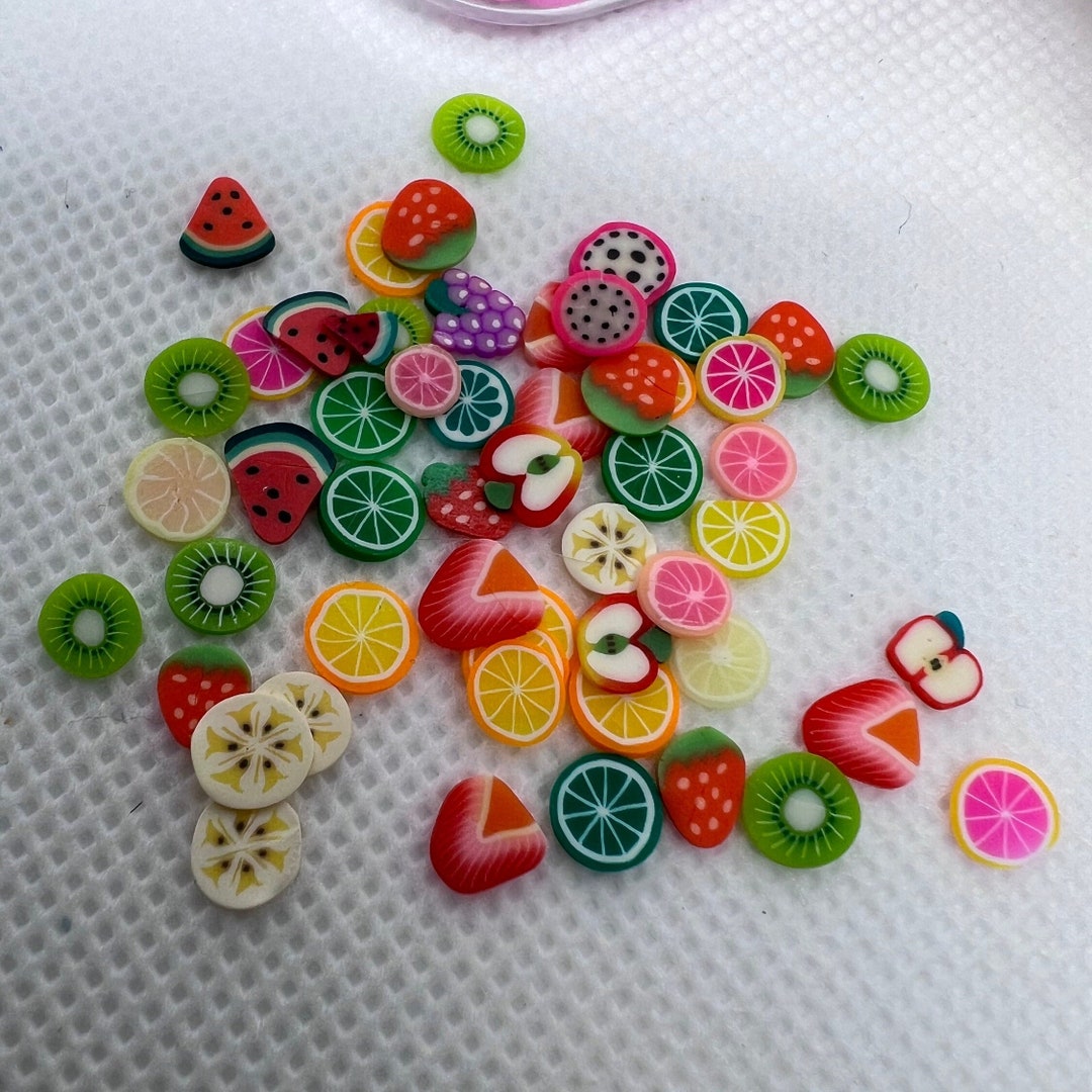 Fruit Polymer Clay Slices: Nail Art, Slime, Tumbler Crafts (non-edible ...