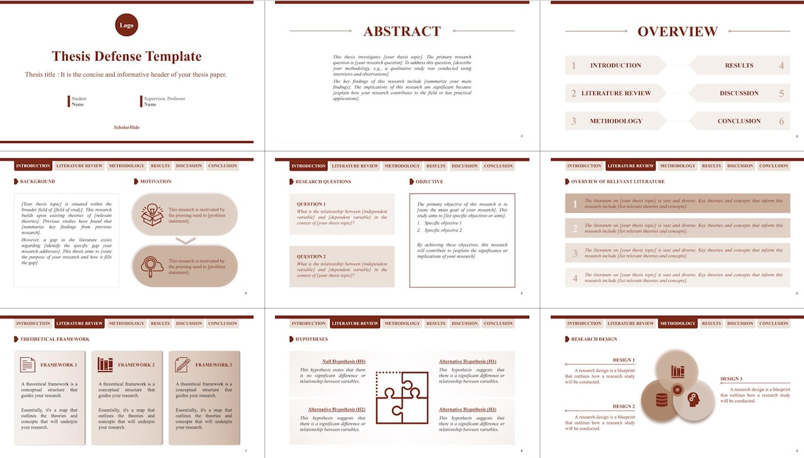 Academic Presentation | Thesis Defense Powerpoint Template | Modern ...
