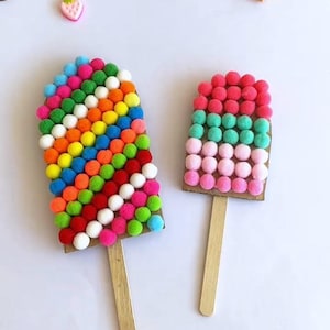 100 Pieces Colourful Pom-poms Craft - Etsy