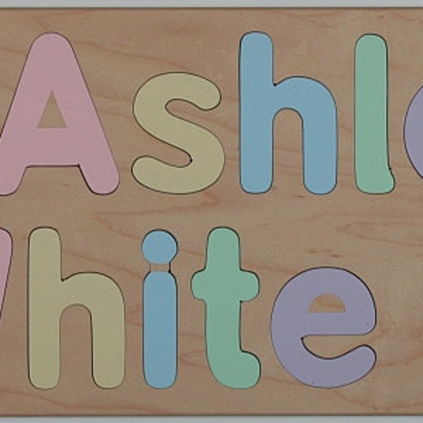 Wood Name Puzzle - Etsy