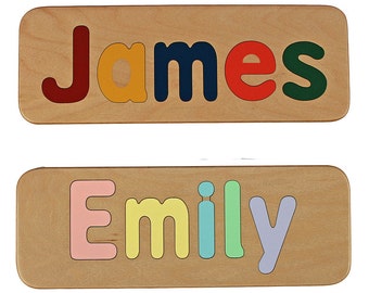Name Puzzle Personalized Made in USA Raised Letters Wooden Educational ...