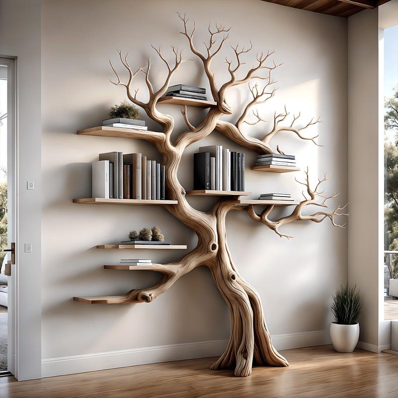 Tree Bookshelf - Etsy