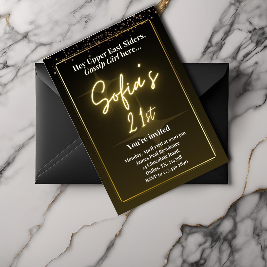 Gossip Girl Inspired Invite - Etsy