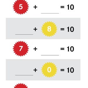 First Grade Number Bonds to 10 Math Activity Worksheet - Printable ...