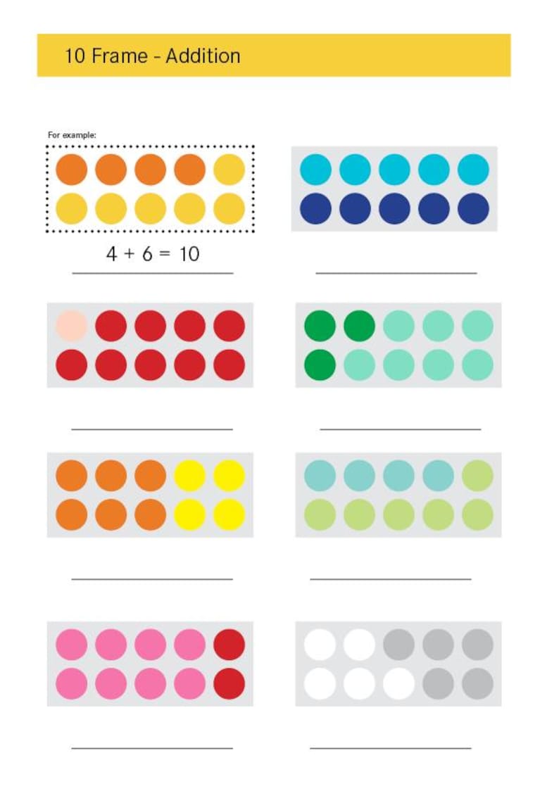 First Grade Number Bonds to 10 Math Activity Worksheet - Printable ...