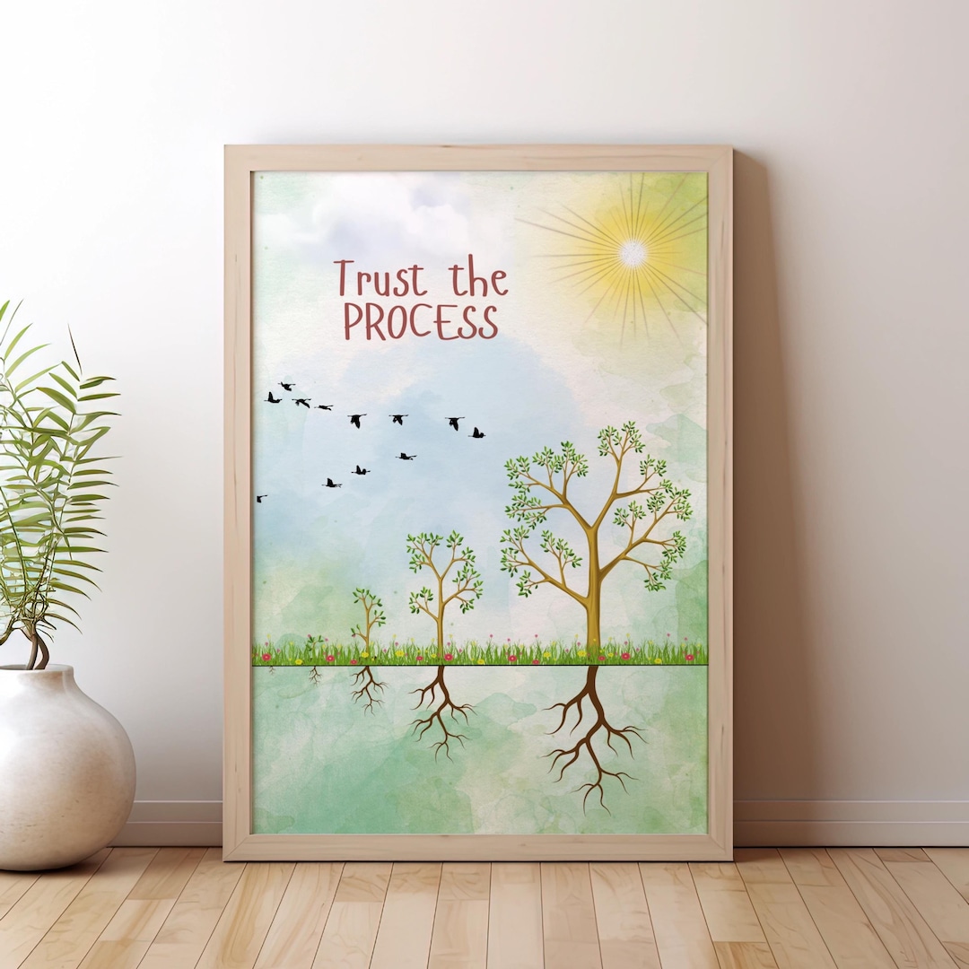 Trust the Process Poster~tree Print~affirmation Wall Art~printable ...