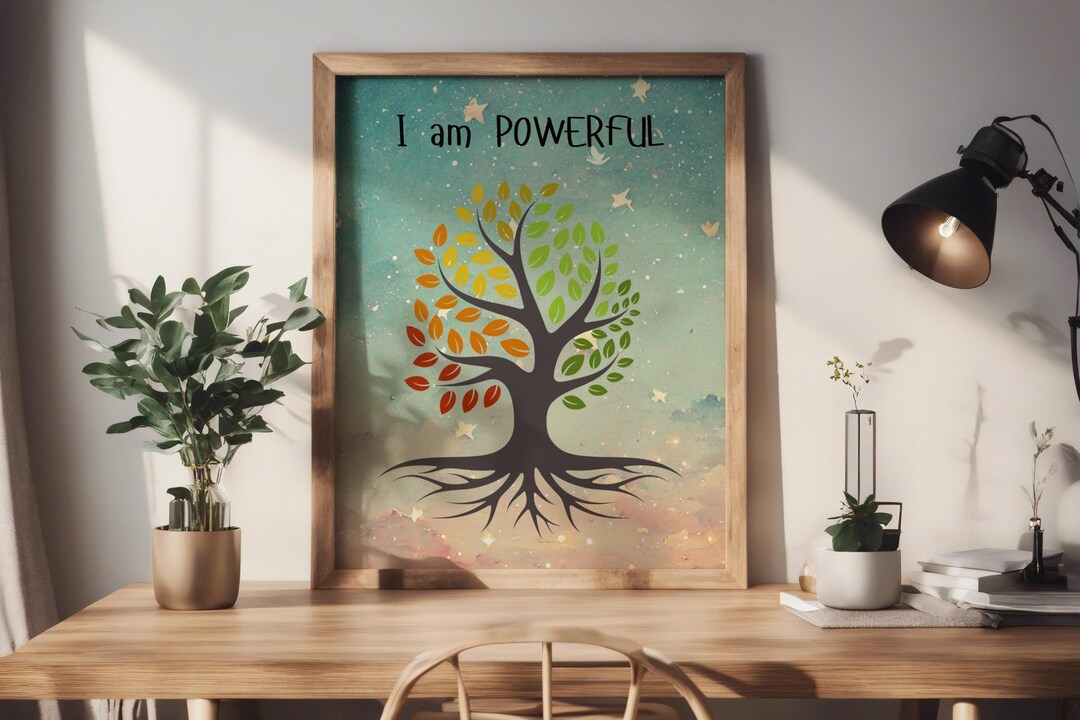 Positive Affirmation Printable~tree Poster~i Am Print~wall Art ...