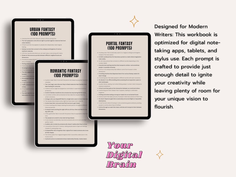 500 Fantasy Writing Prompts: Creative Writing Workbook (instant PDF ...
