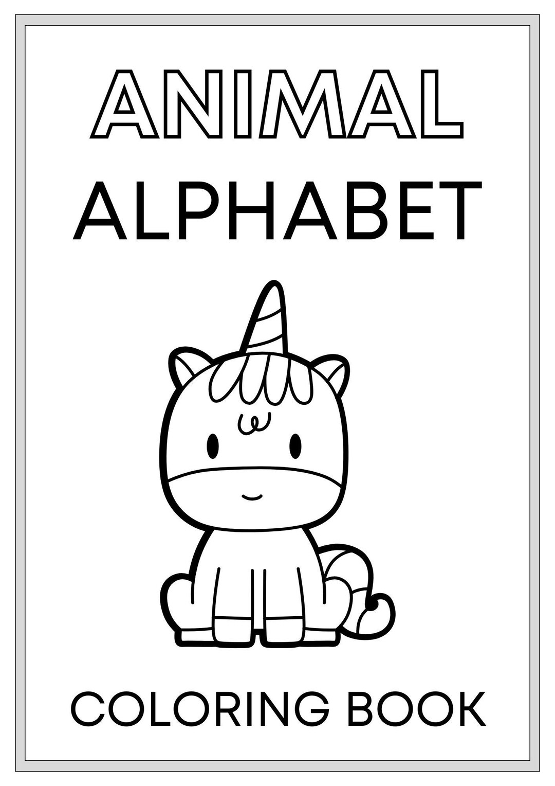 Alphabet Animal Coloring Book - Etsy